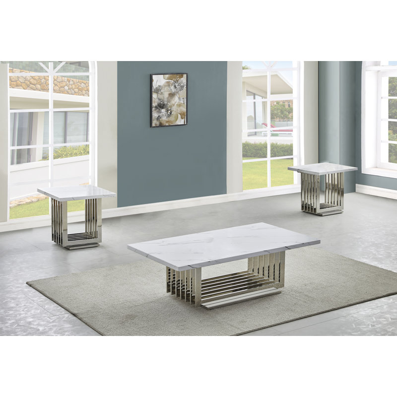 Orren Ellis Runcorn 3 - Piece Living Room Table Set | Wayfair