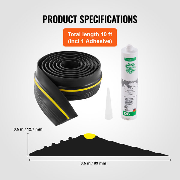 17 Stories Garage Door Threshold and Bottom Seals Kit 10 FT Universal ...