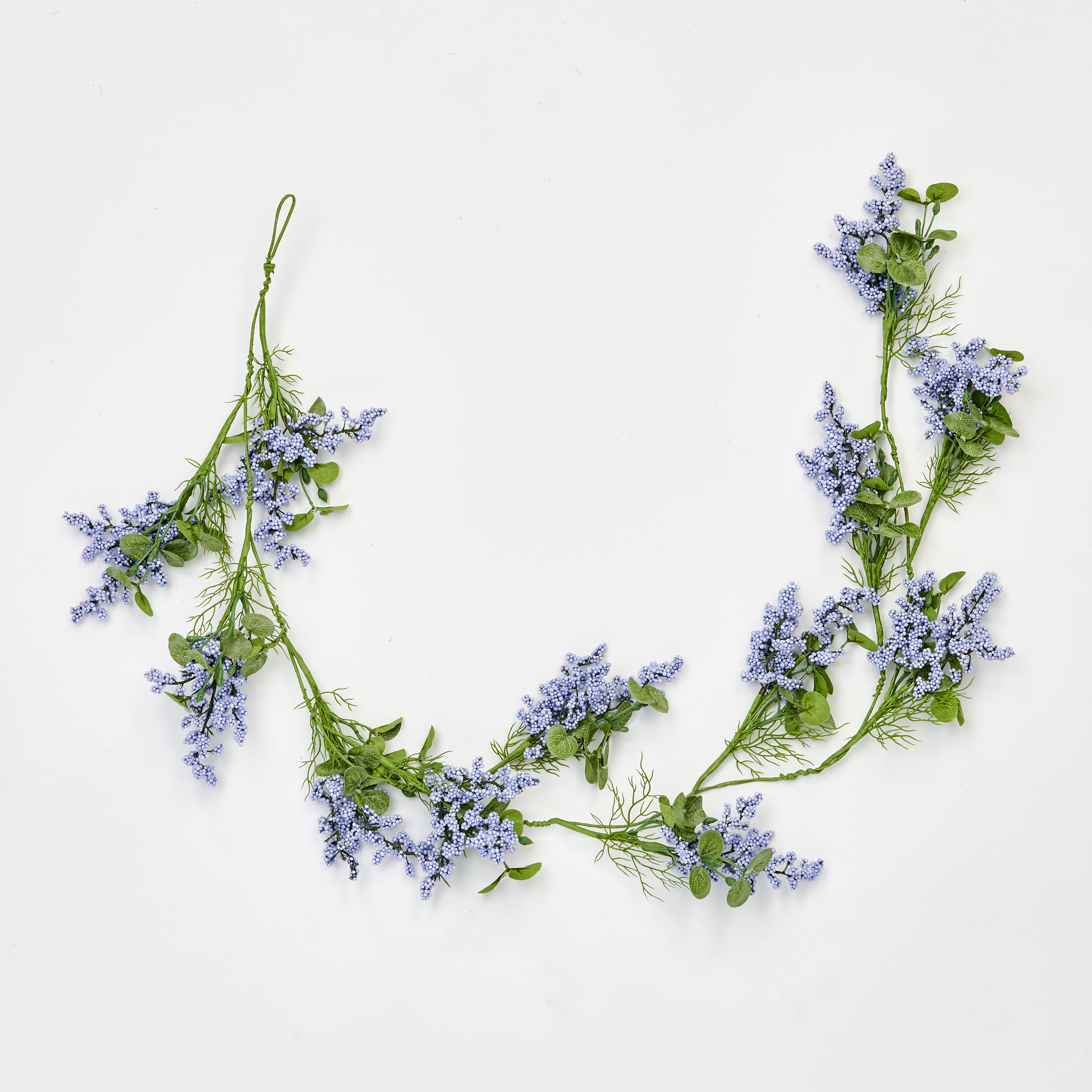 Primrue 47" Purple Bud & Green Leaves Garland | Wayfair