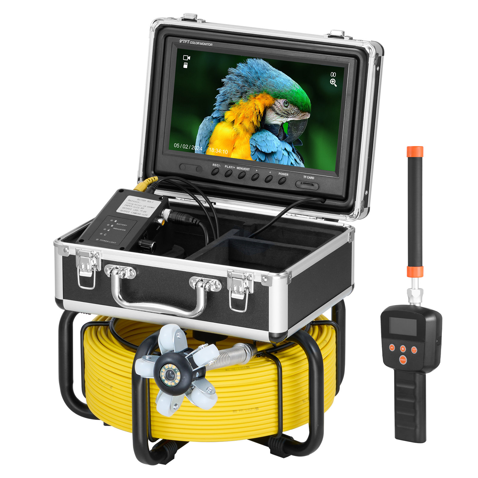 VEVOR Sewer Camera 165 ft/50 m Self-Levelling Drain Duct Camera with ...