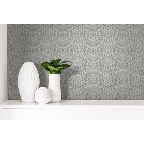 Latitude Run® Wood Chevron Peel & Stick Chevron Roll & Reviews | Wayfair