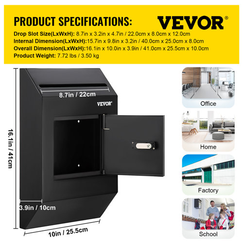 VEVOR Steel Drop Box | Wayfair