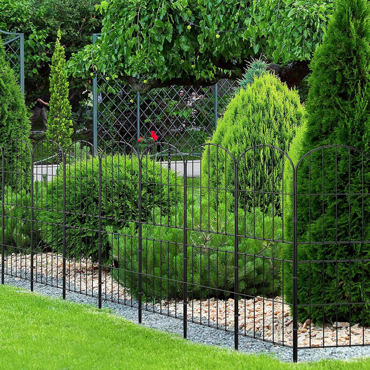 BTY 37.5'' H x 13'' W Black Metal Fencing & Reviews | Wayfair