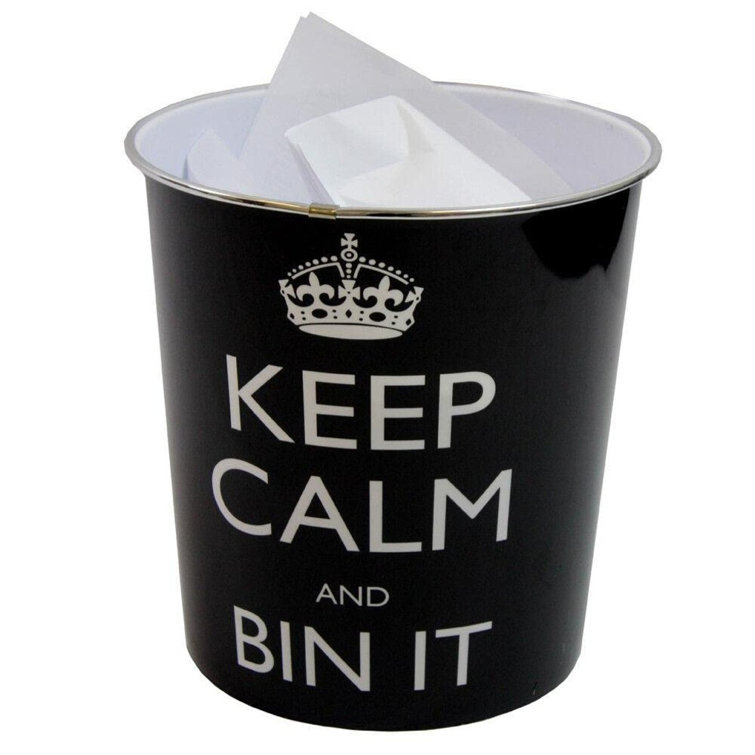 Maturi Keep Calm Plastic Bin | Wayfair.co.uk