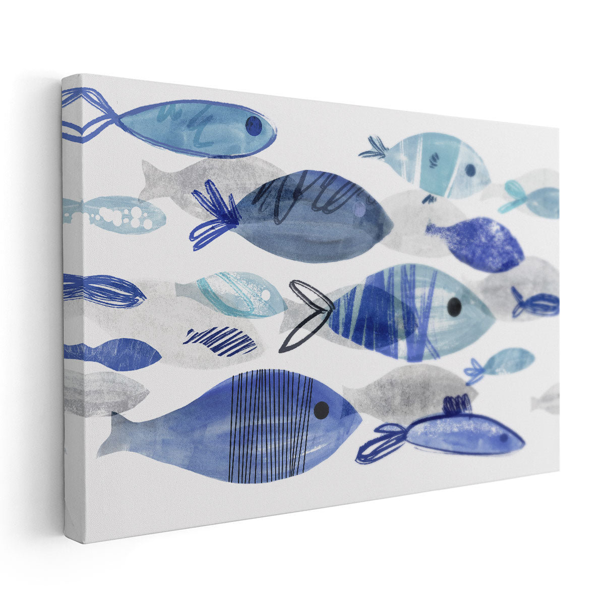 Beachcrest Home Fish Parade I - Canvas Print Wall Art | Wayfair