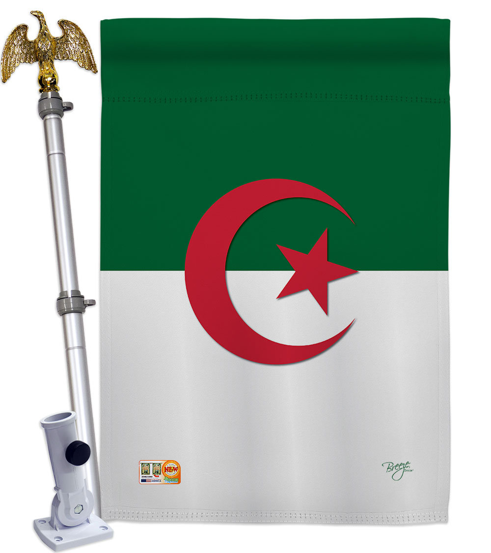 Breeze Decor Algeria House Flag Set Nationality Regional Yard Banner 28 ...