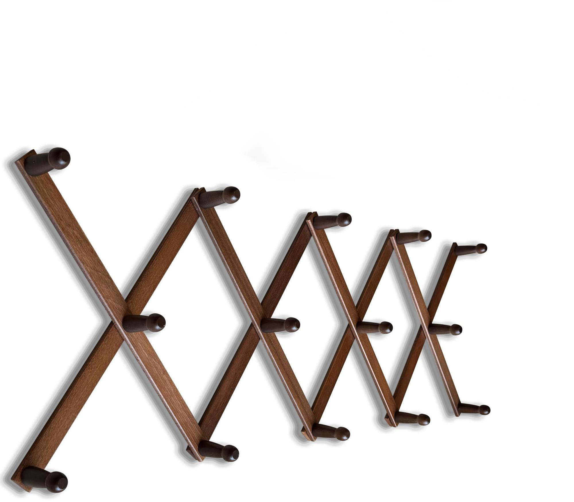 Latitude Run® Expandable Wooden Coat Rack Hanger - Large Accordion ...