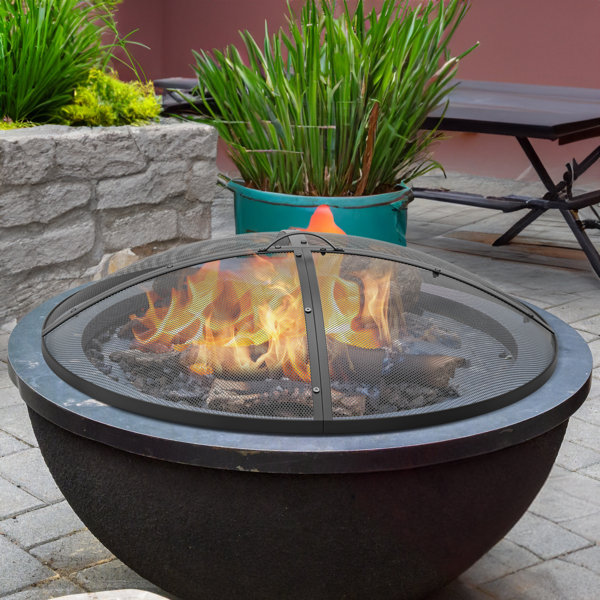 Balconera Round Fire Pit Spark Screen | Wayfair