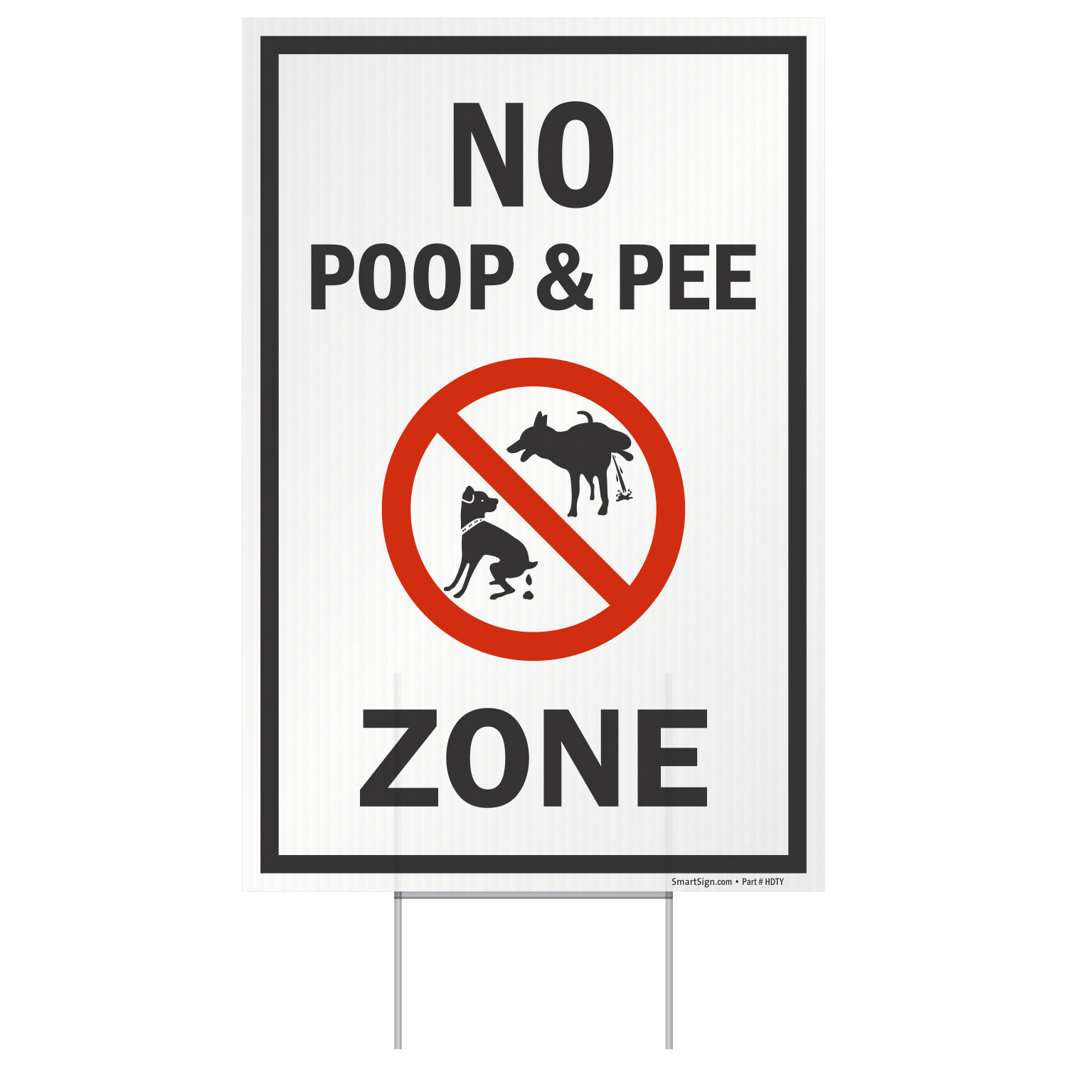 SmartSign No Poop & Pee Zone Sign | Wayfair