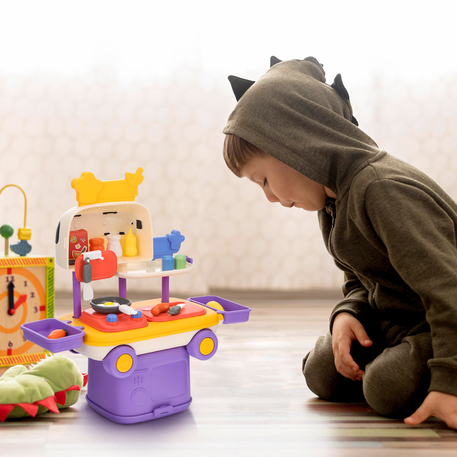 Zoomie Kids 1 Set Play Kitchen Toys Pretend Play Cooking Bench ...