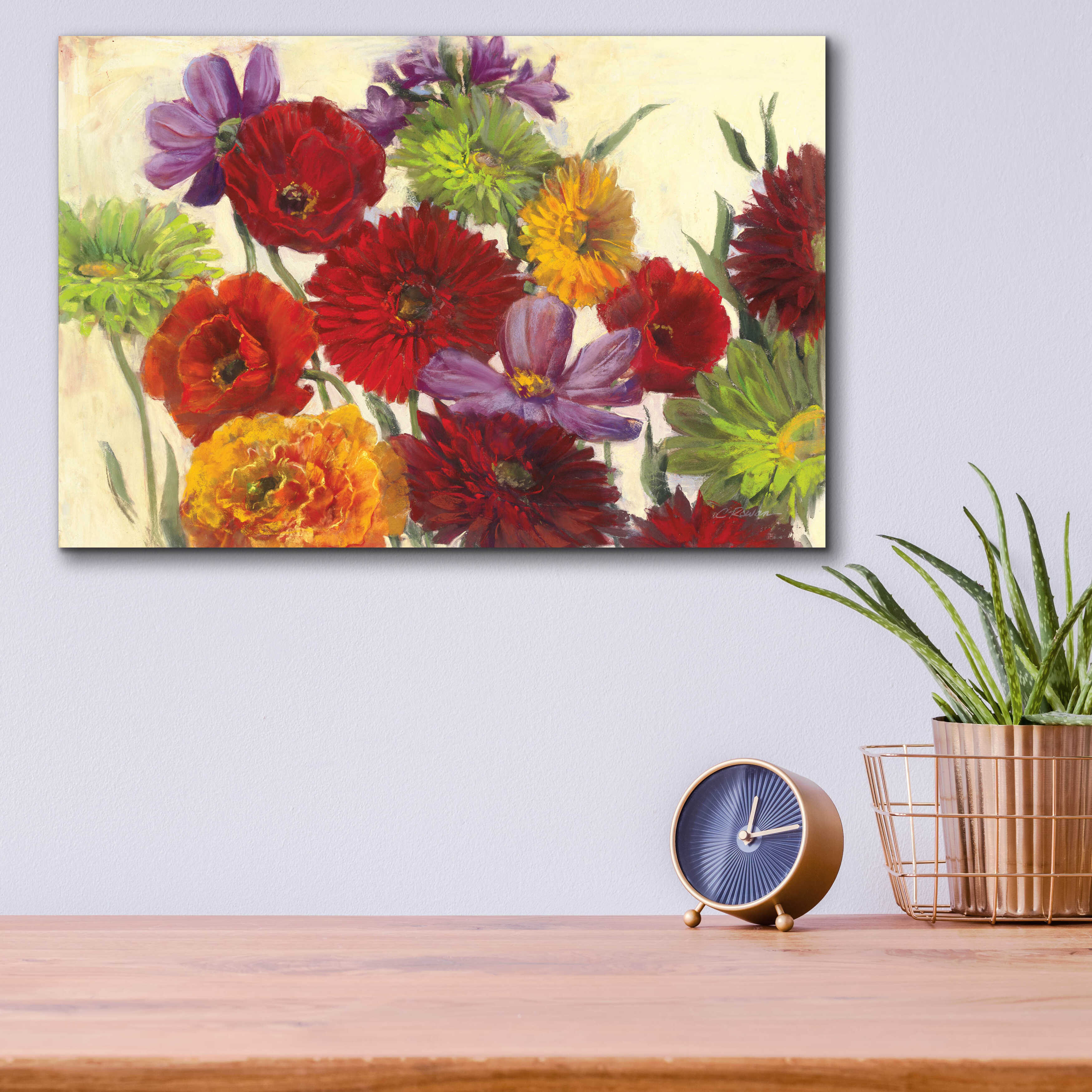 Winston Porter Flower Scatter' by Carol Rowan, Acrylic Glass Wall Art ...