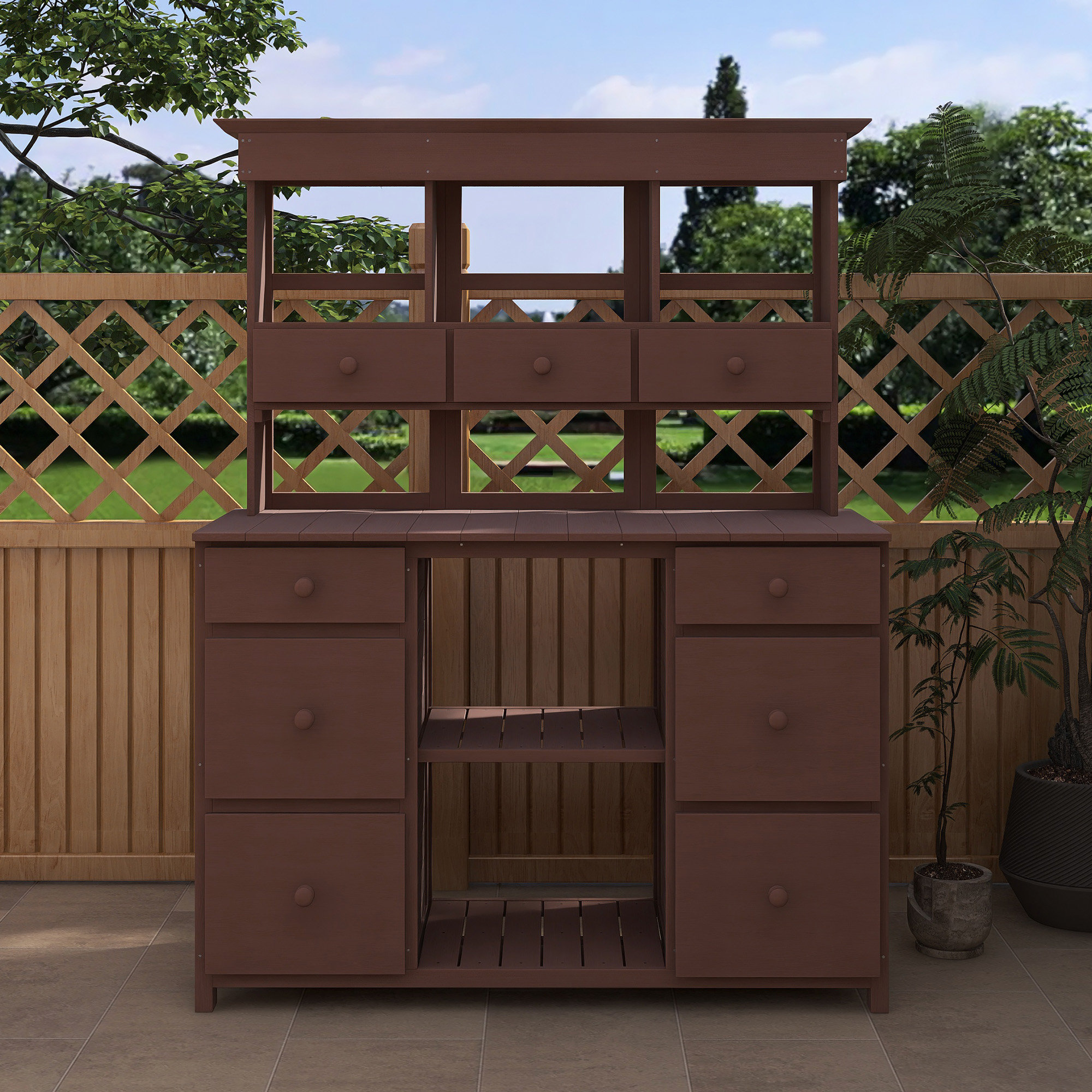 Red Barrel Studio Garden Potting Bench Table - Wayfair Canada