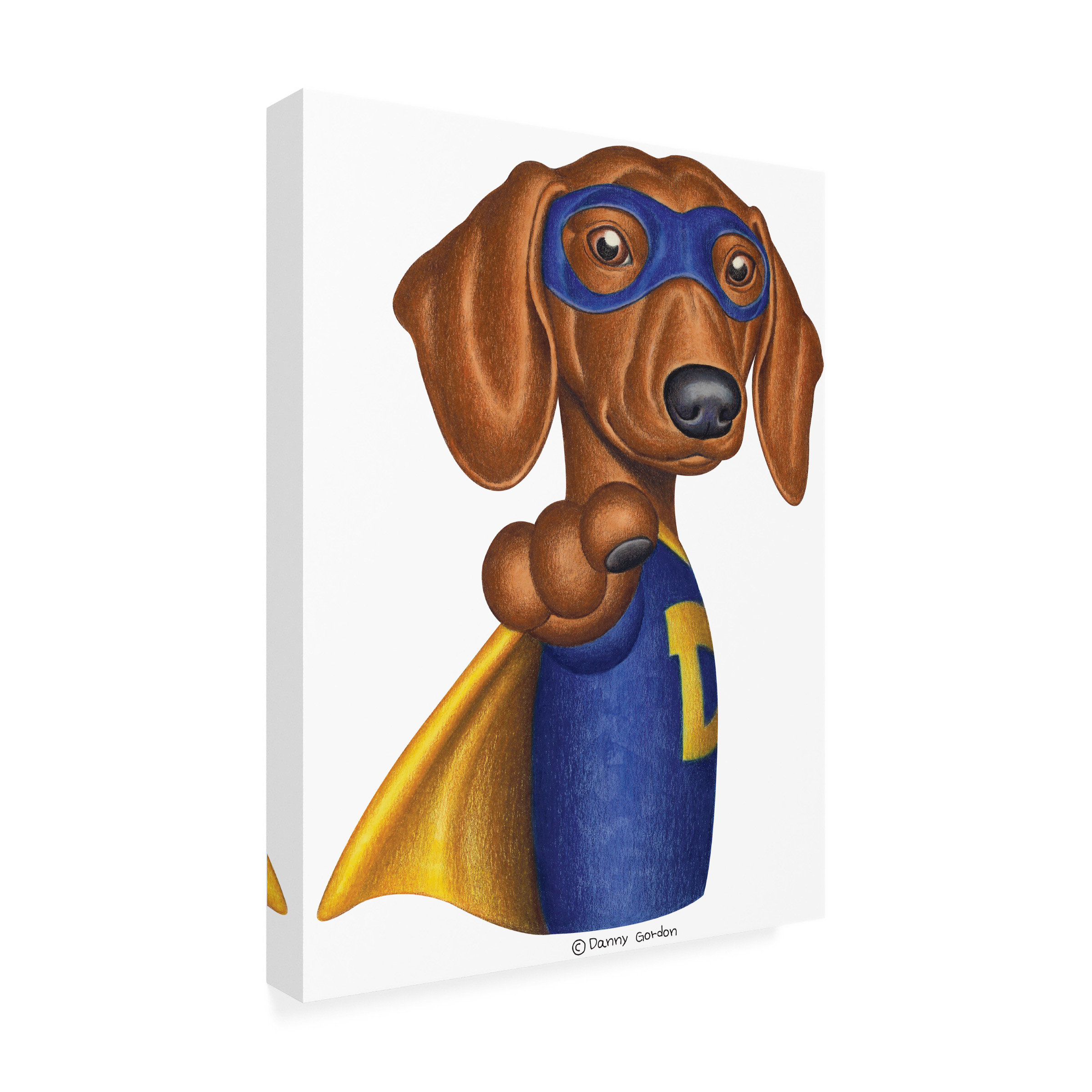Trinx Danny Gordon Art 'Brown Dachshund Captain D' Canvas Art - Wayfair ...