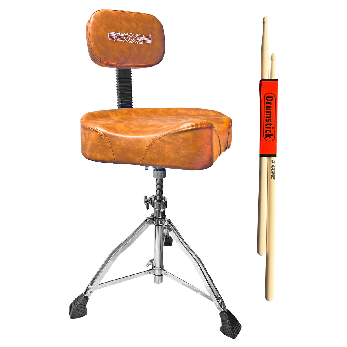 Ebern Designs 5 Core Drum Throne Padded Guitar Stool Backrest Drummer ...