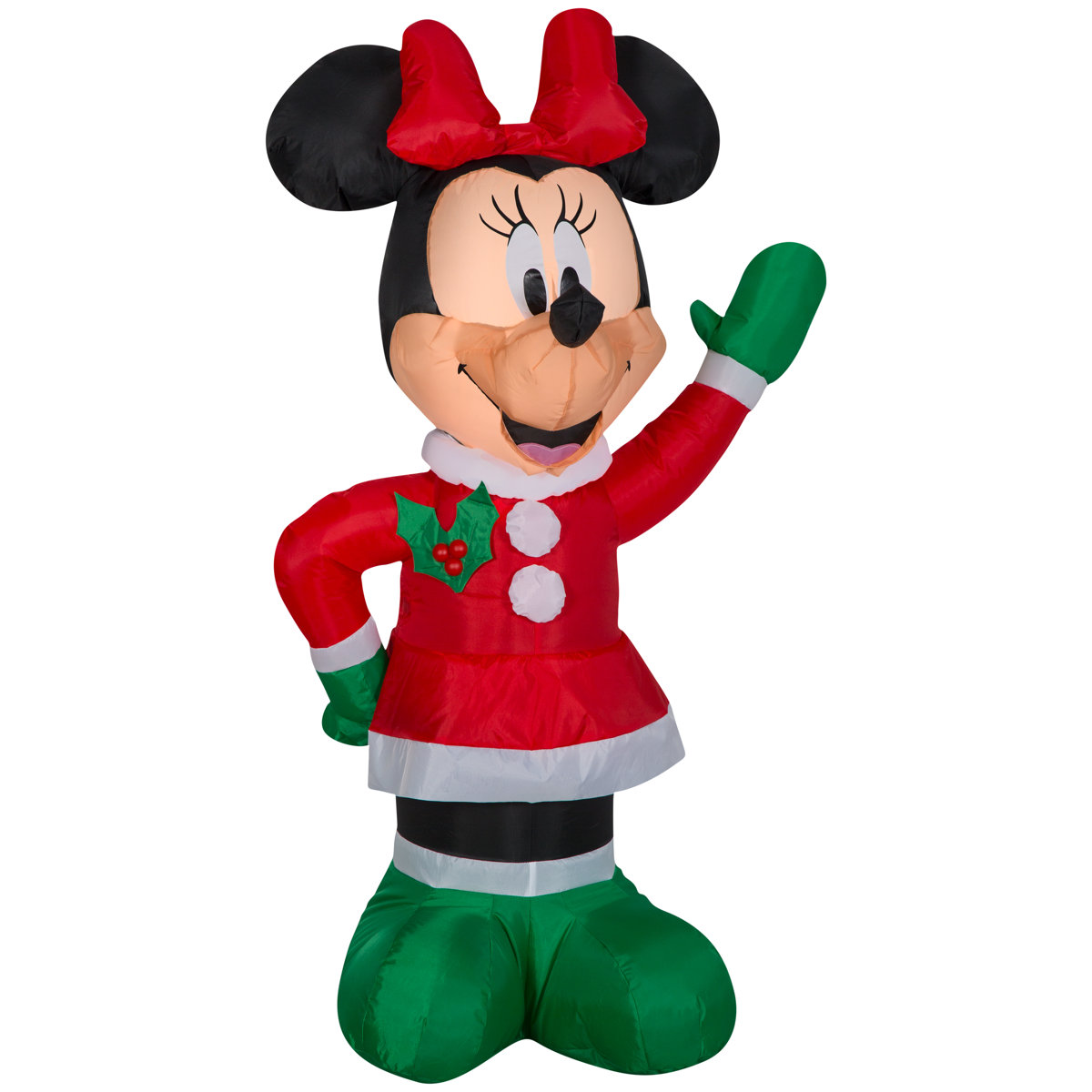 Gemmy Industries Airblown Minnie in Winter Outfit with Bow Inflatable ...