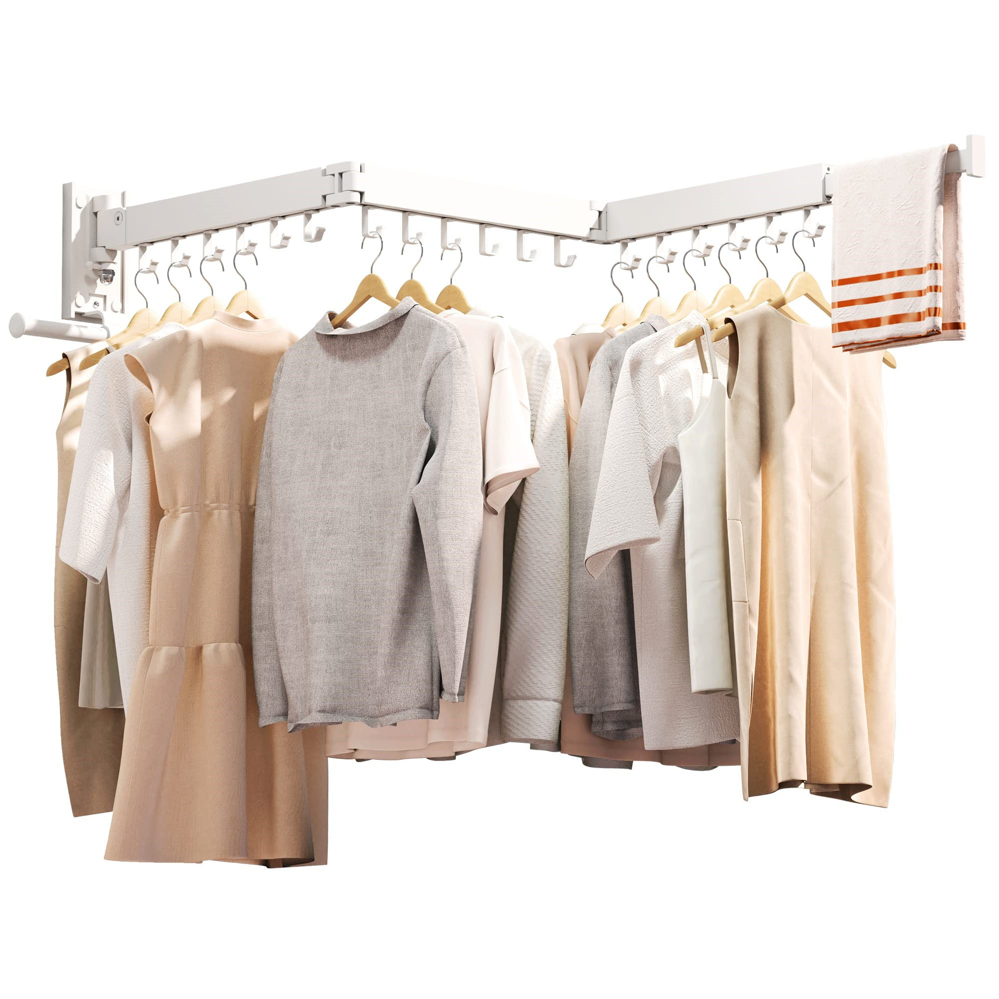 Latitude Run® Drying Rack, Wall Mounted Drying Rack, Wall Mounted ...