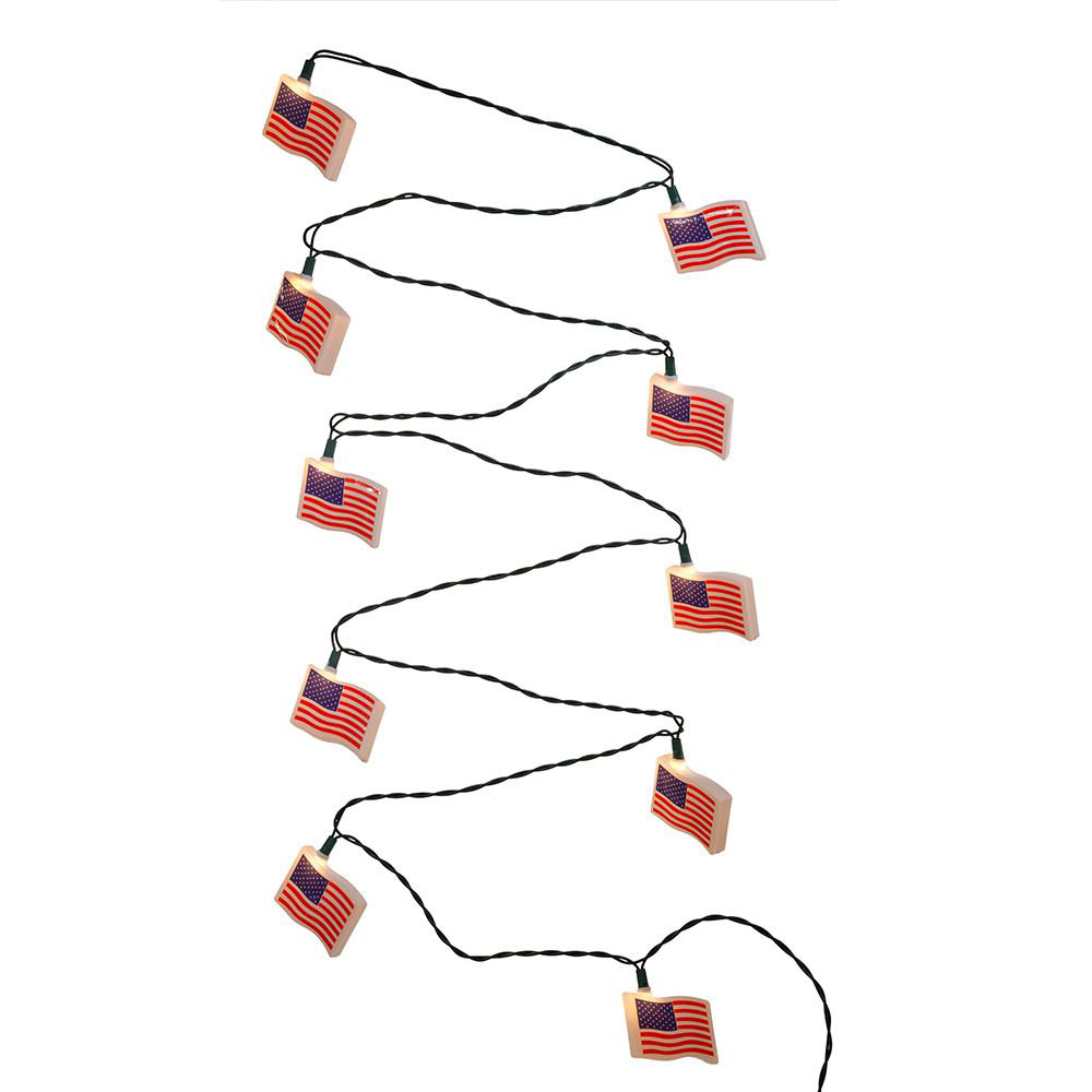 Kurt Adler USA Flag 10 Light String Lights - Wayfair Canada