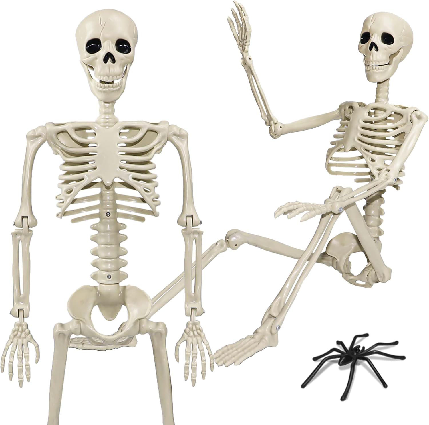 17 Stories 36" Skeleton Halloween Decorations 3Ft Life Size Human ...