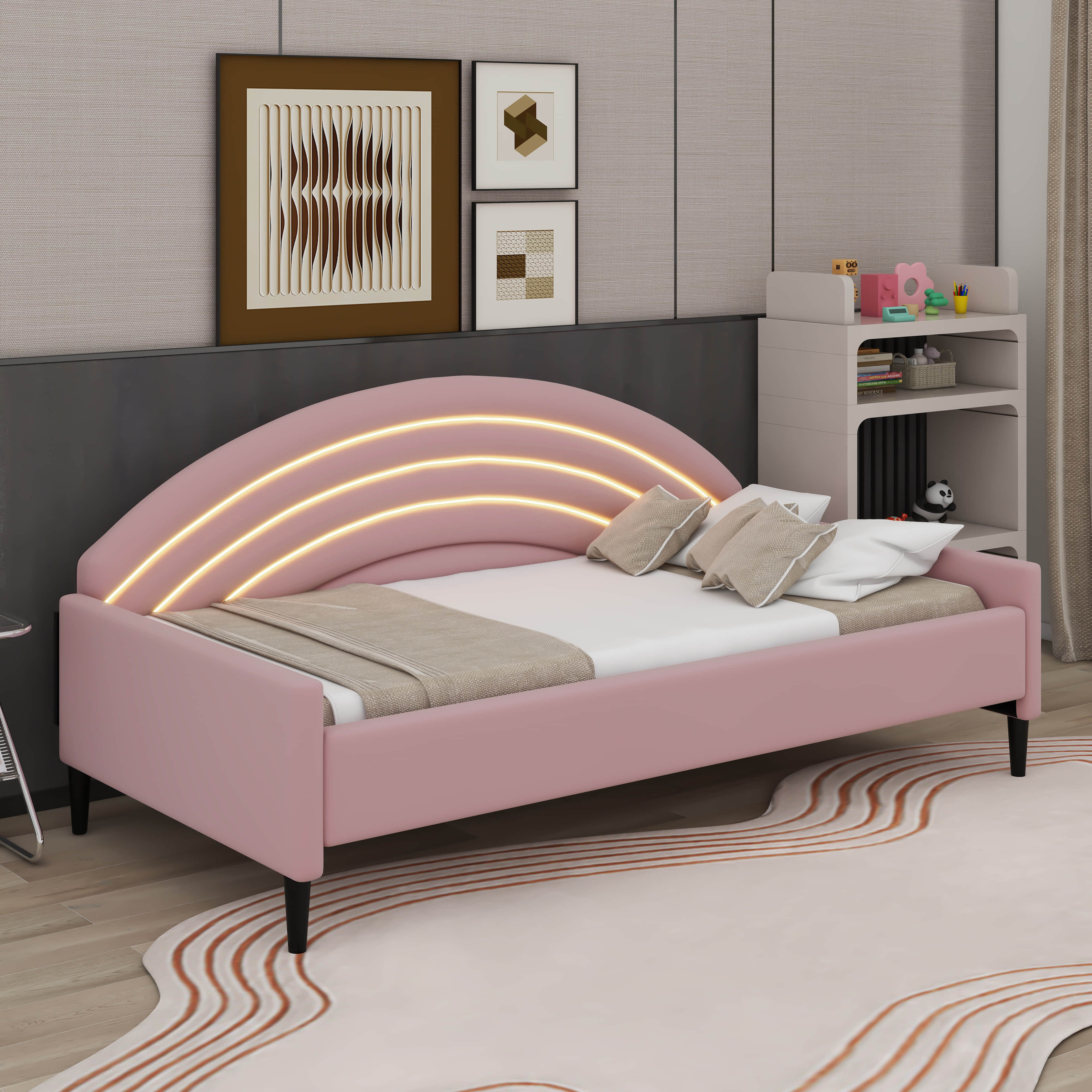 Mercer41 Upholstered Daybed With LED - Wayfair Canada