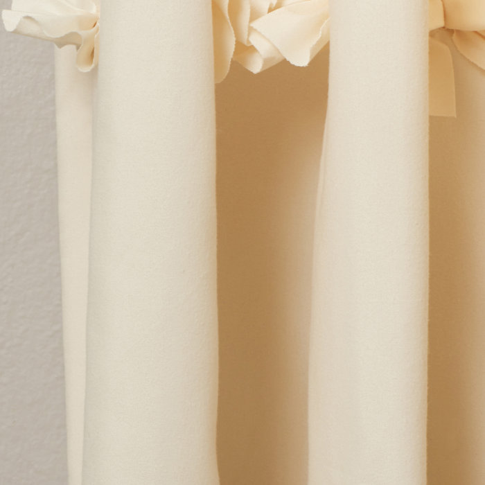 Ophelia & Co. Panneau de rideau simple semi-diaphane floral avec passe ...