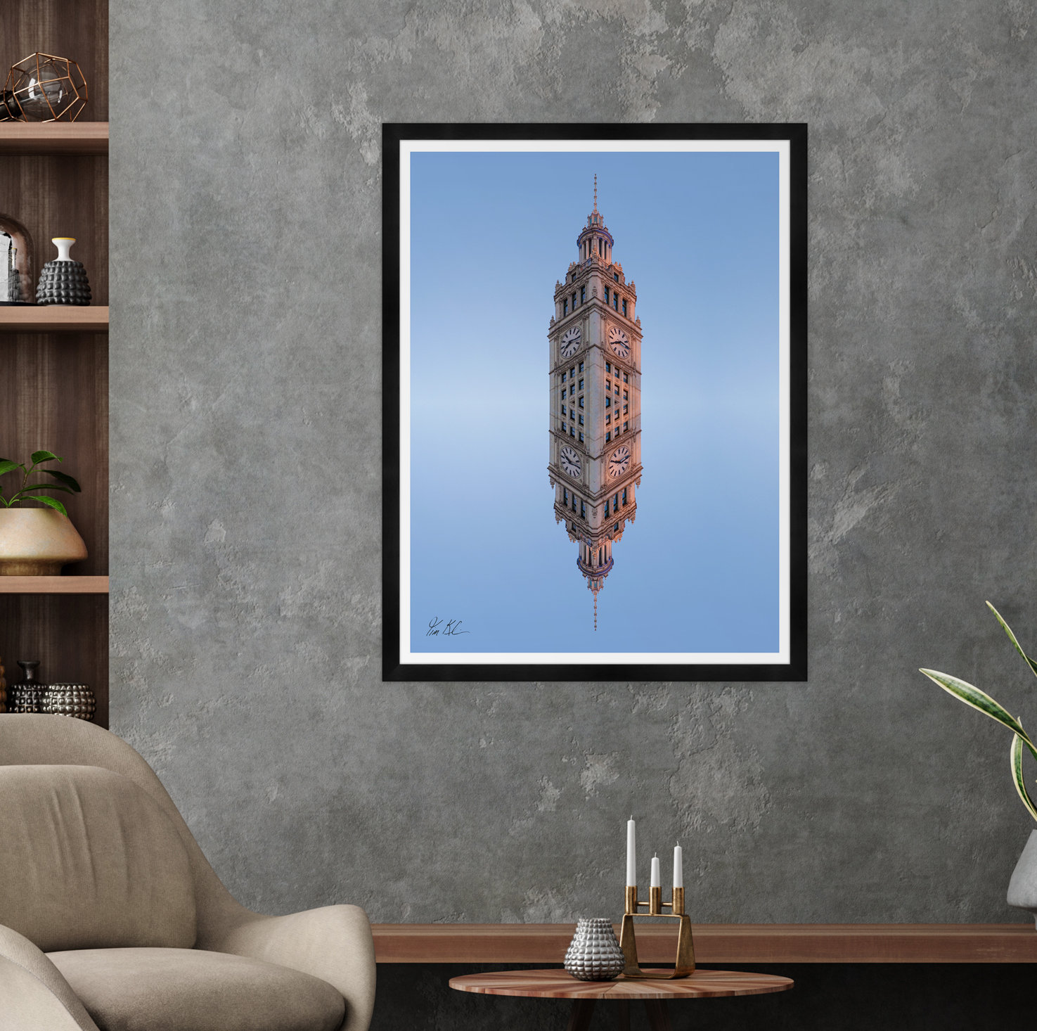 Tim Klein Reflection " Wrigley Tower Reflection " by Tim Klein | Wayfair