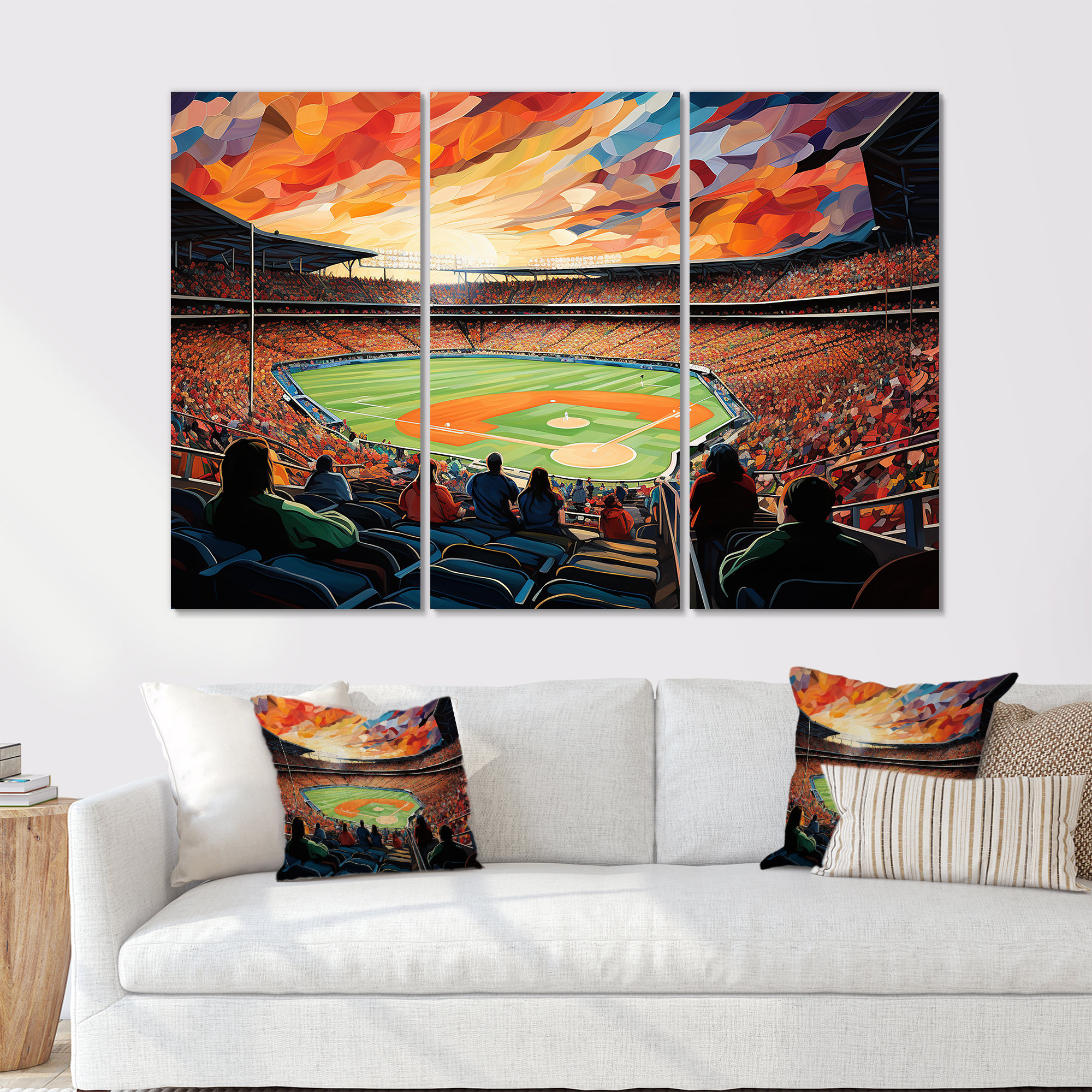 Latitude Run® Stadium Echoing Ovation - Stadiums Canvas Art Set | Wayfair