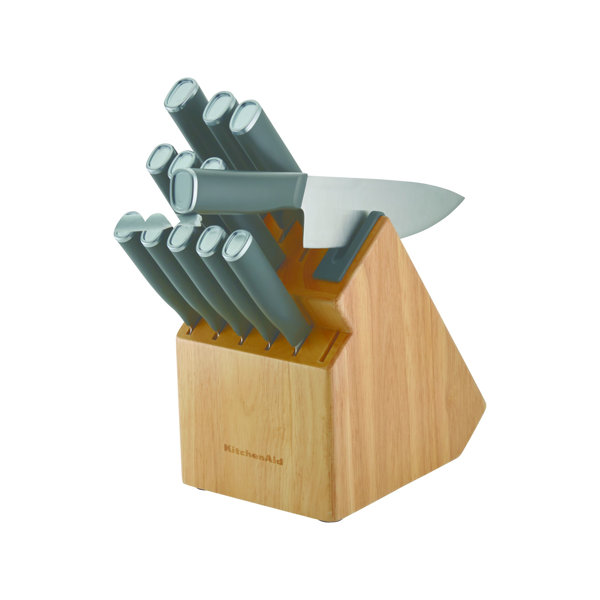 KitchenAid® Kitchenaid Classic Natural Knife Block Set, 14 Piece, Gray ...