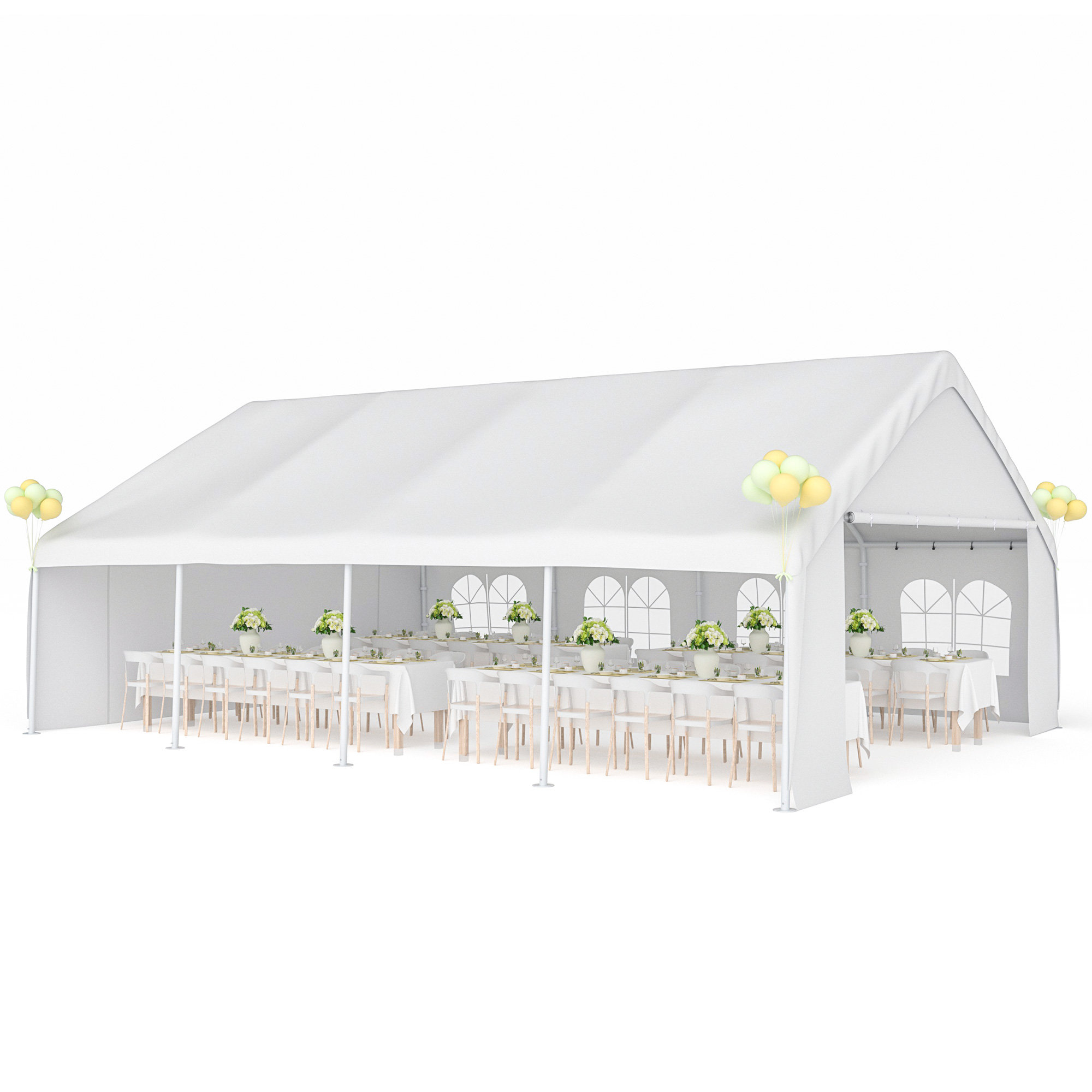 Ideamage 20 Ft. W x 26 Ft. D Metal Party Tent & Reviews - Wayfair Canada