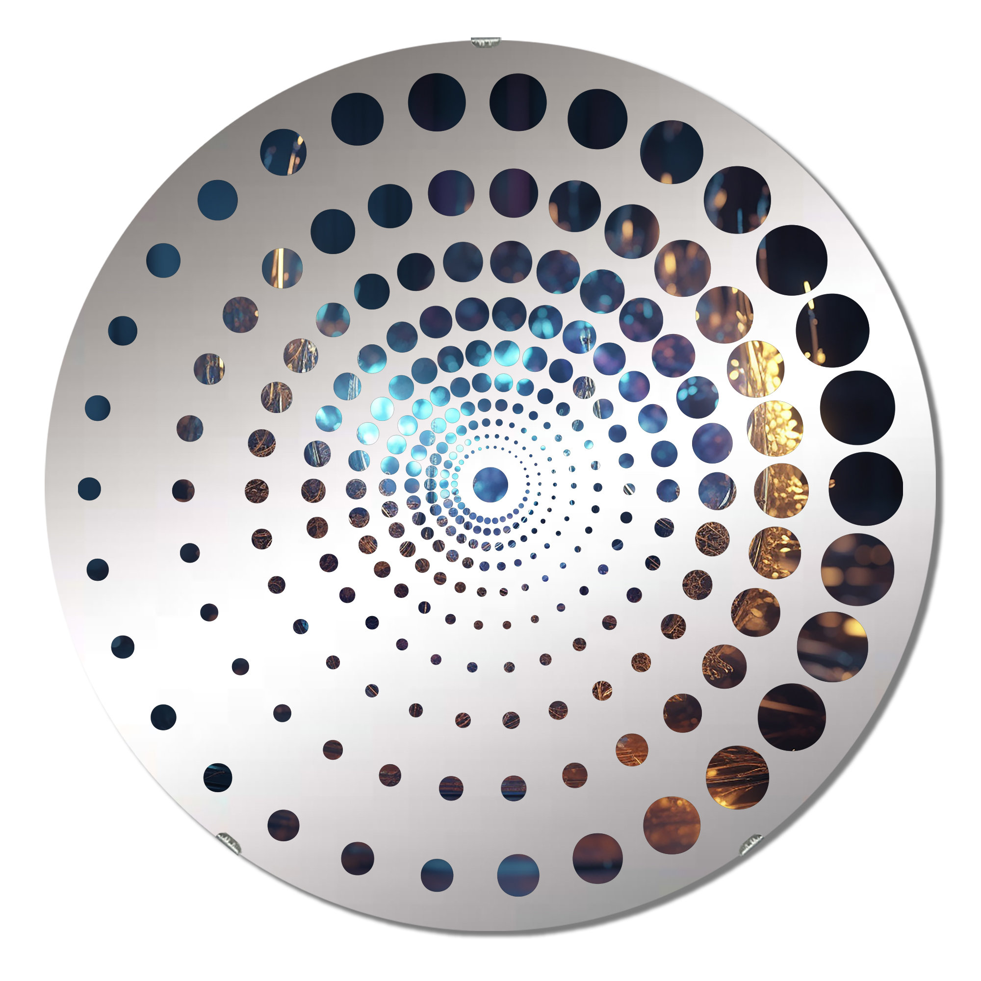 East Urban Home Jeaninne - Spiral Circle Wall Mirror | Wayfair