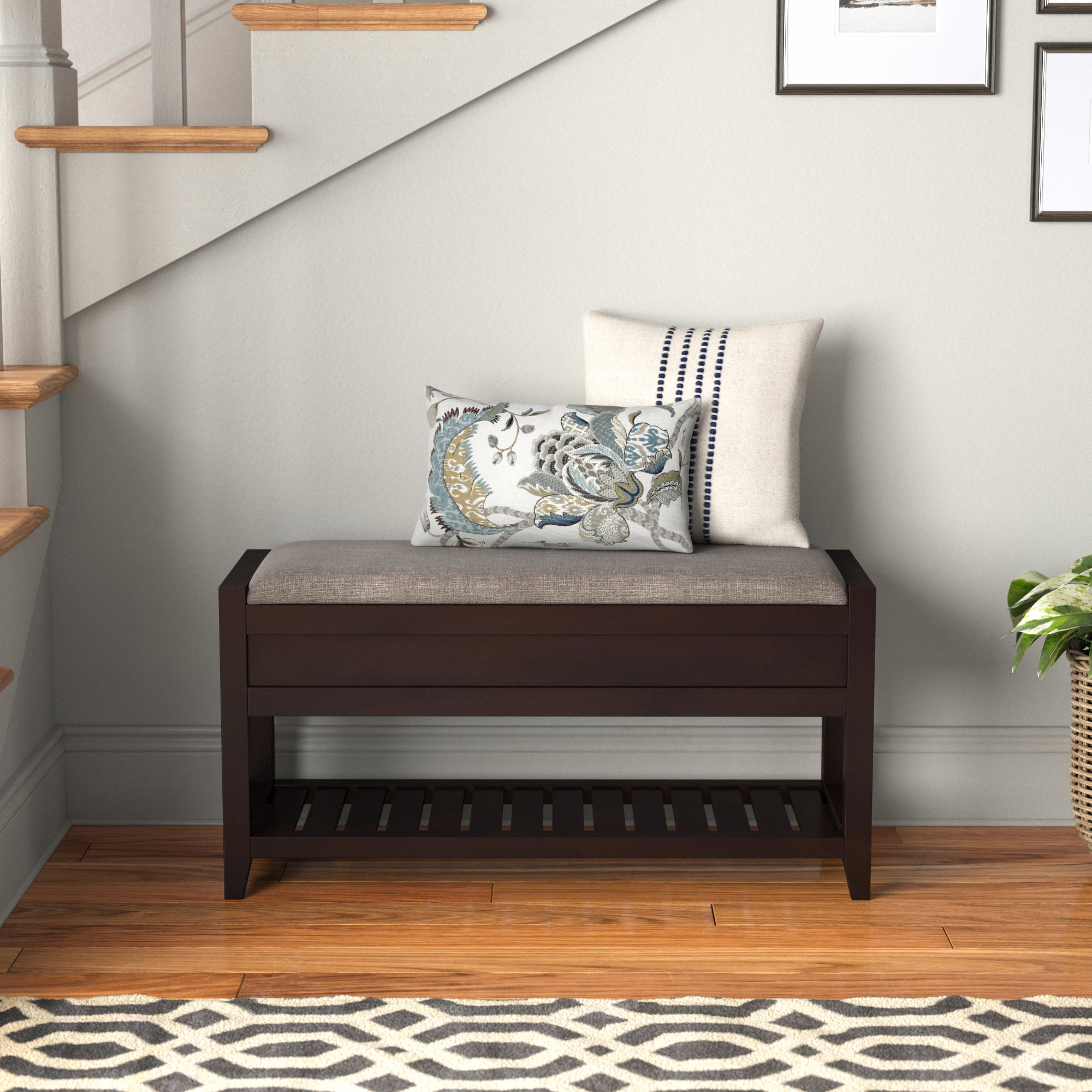 Andover Mills Ingleside Upholstered Flip Top Storage Bench & Reviews ...
