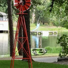 August Grove® Haghni Metal Abstract Windmill & Reviews | Wayfair