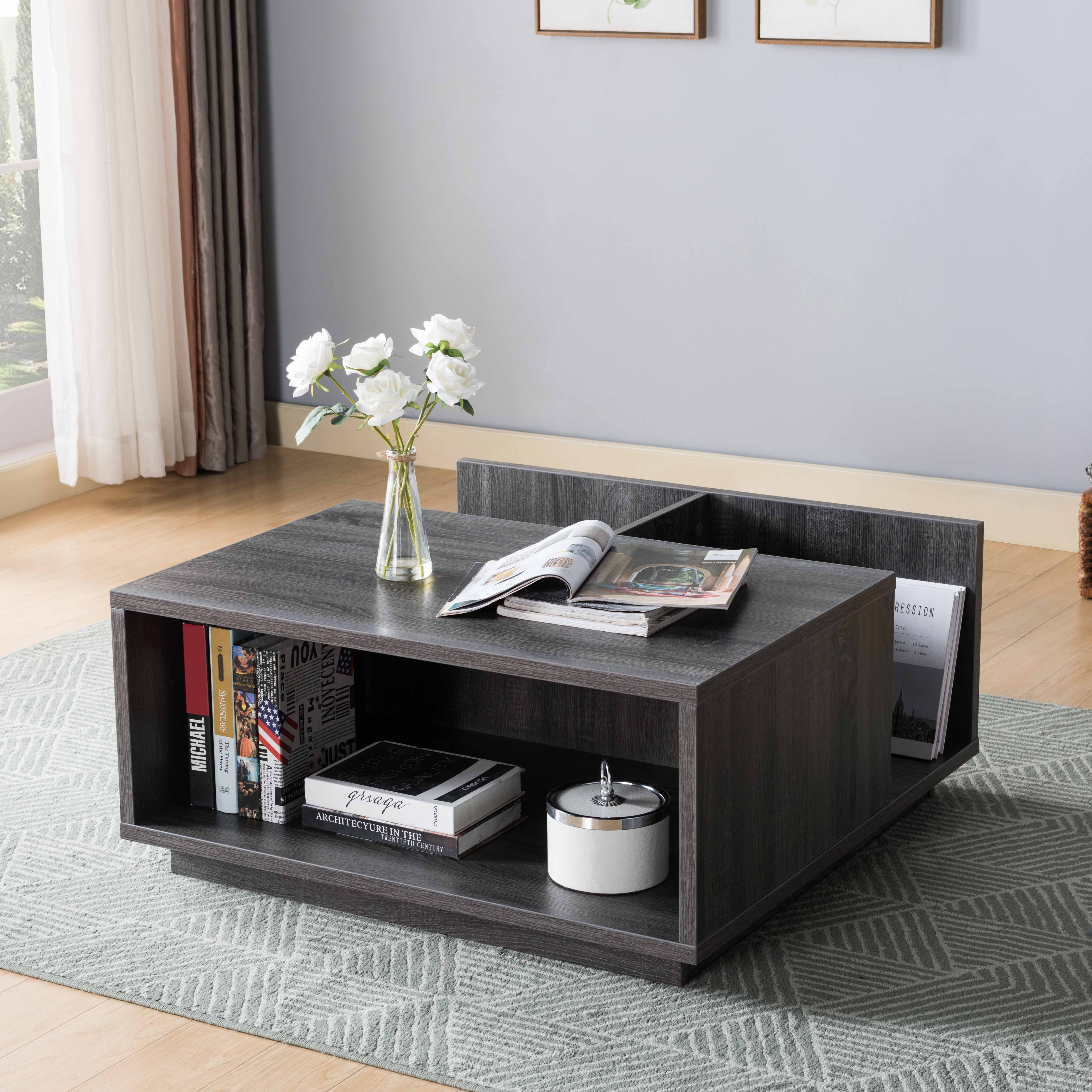 Latitude Run® Block Coffee Table with Storage | Wayfair