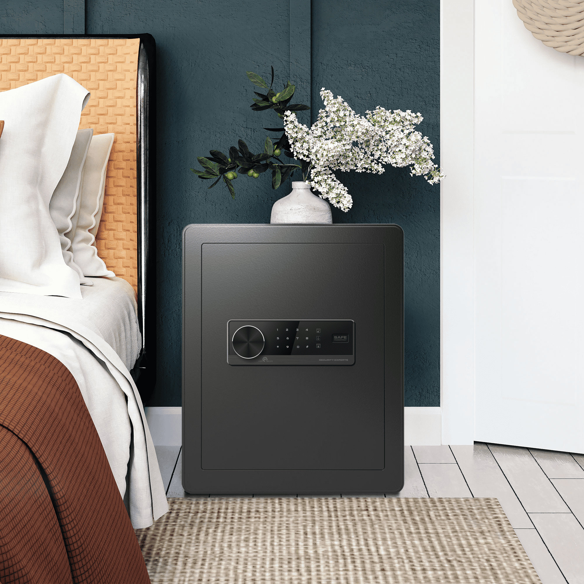 Marissa furniture Digital Touch Screen Fingerprint Safe Box with Dual ...