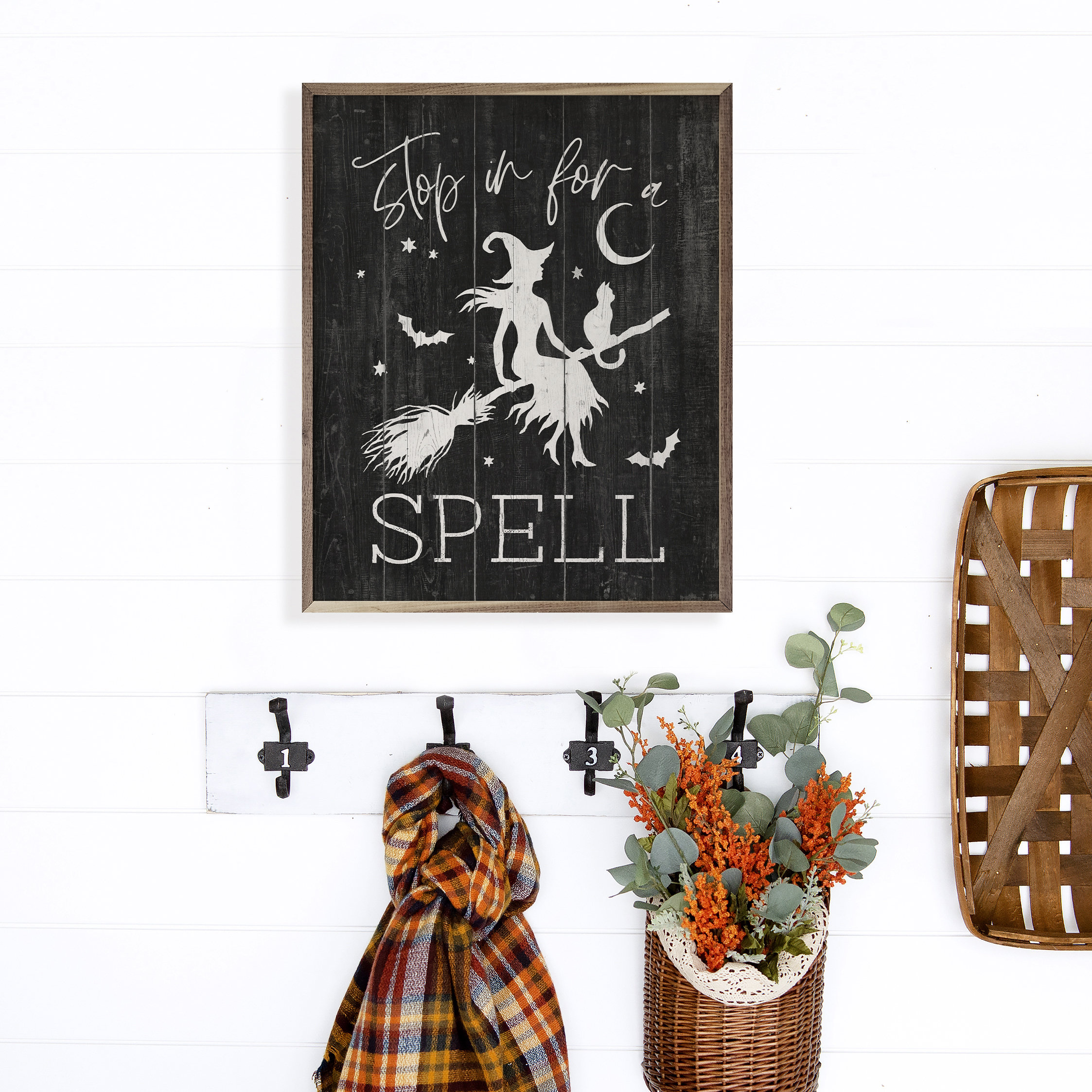 The Holiday Aisle® Stop In For A Spell Witch Black | Wayfair