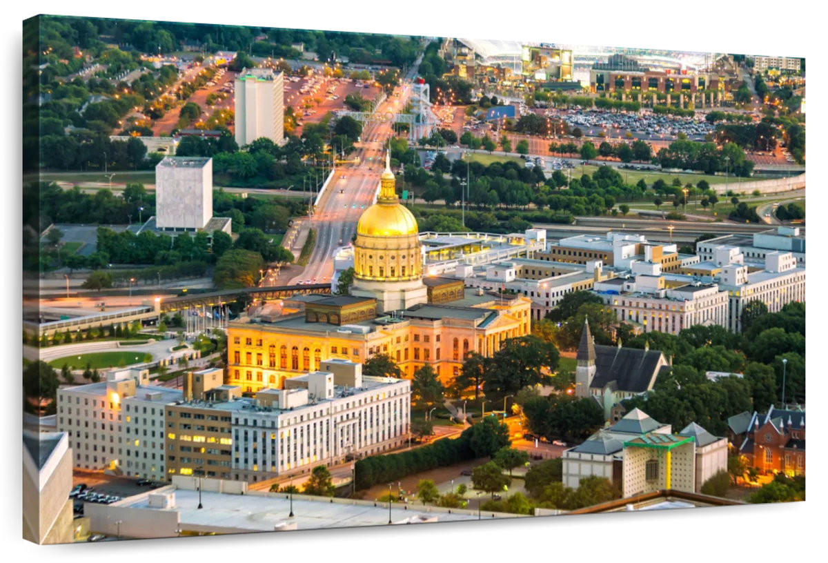 Ebern Designs Vanna Georgia Capitol Aerial View | Wayfair
