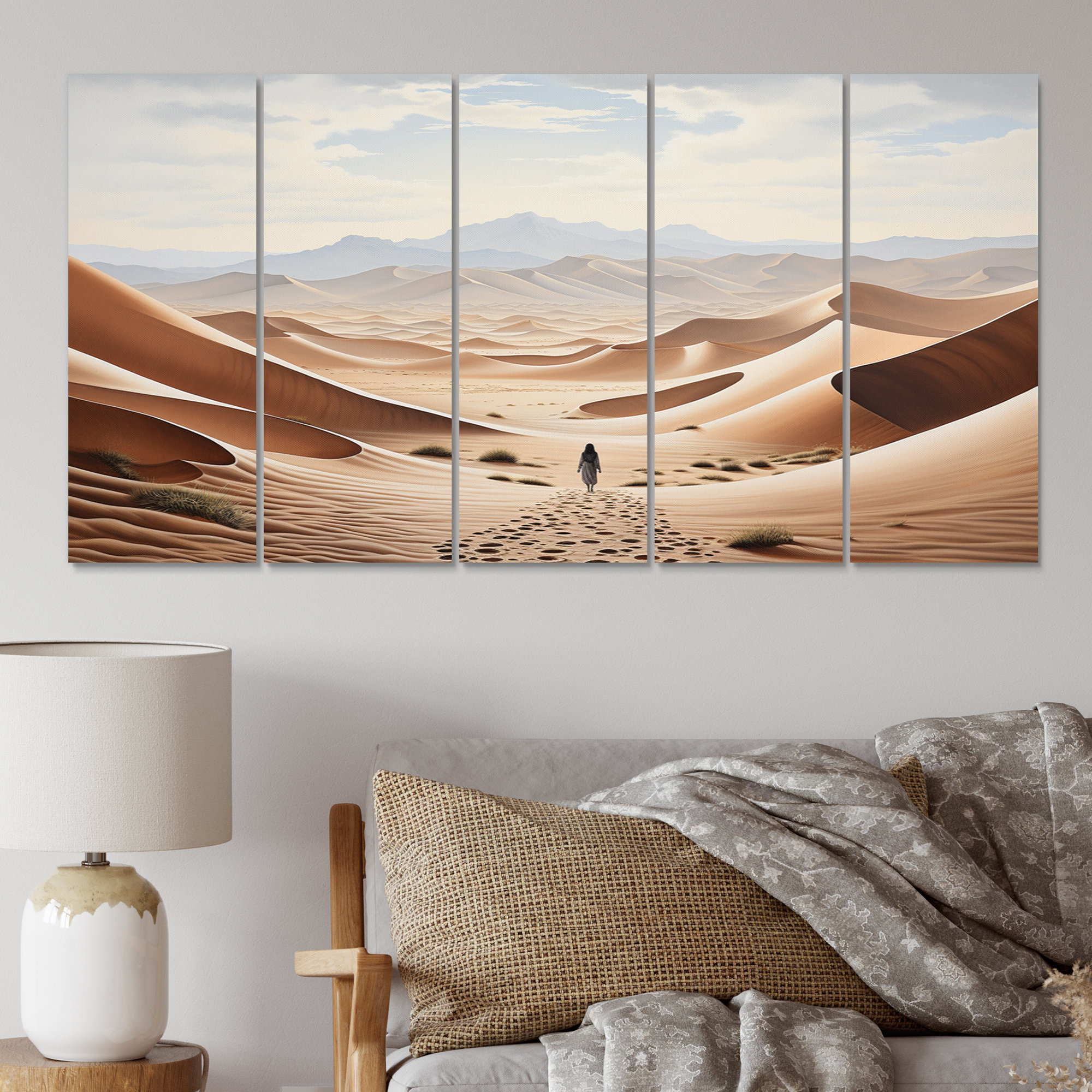 Union Rustic Beige Saharan Dunes I - African American Metal Wall Decor ...