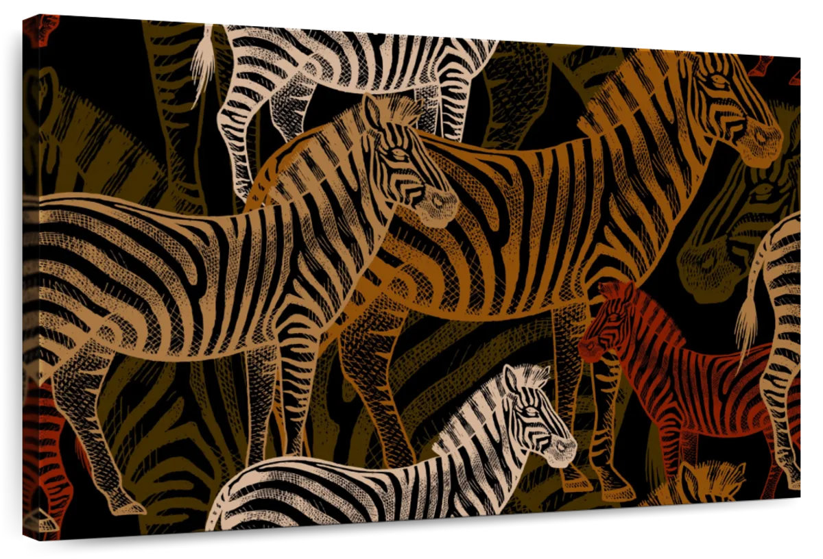 Ebern Designs Brampt African Zebras Pattern | Wayfair