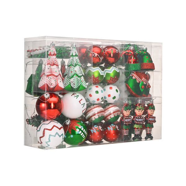 The Holiday Aisle® Elves 120ct Assorted Red and Green Elf Christmas ...