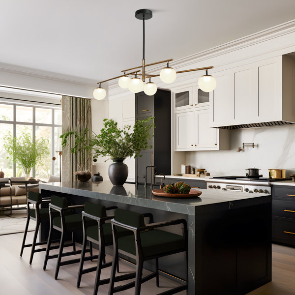Corrigan Studio® Luchiana 6-Light Dimmable Kitchen Island LED Pendant ...