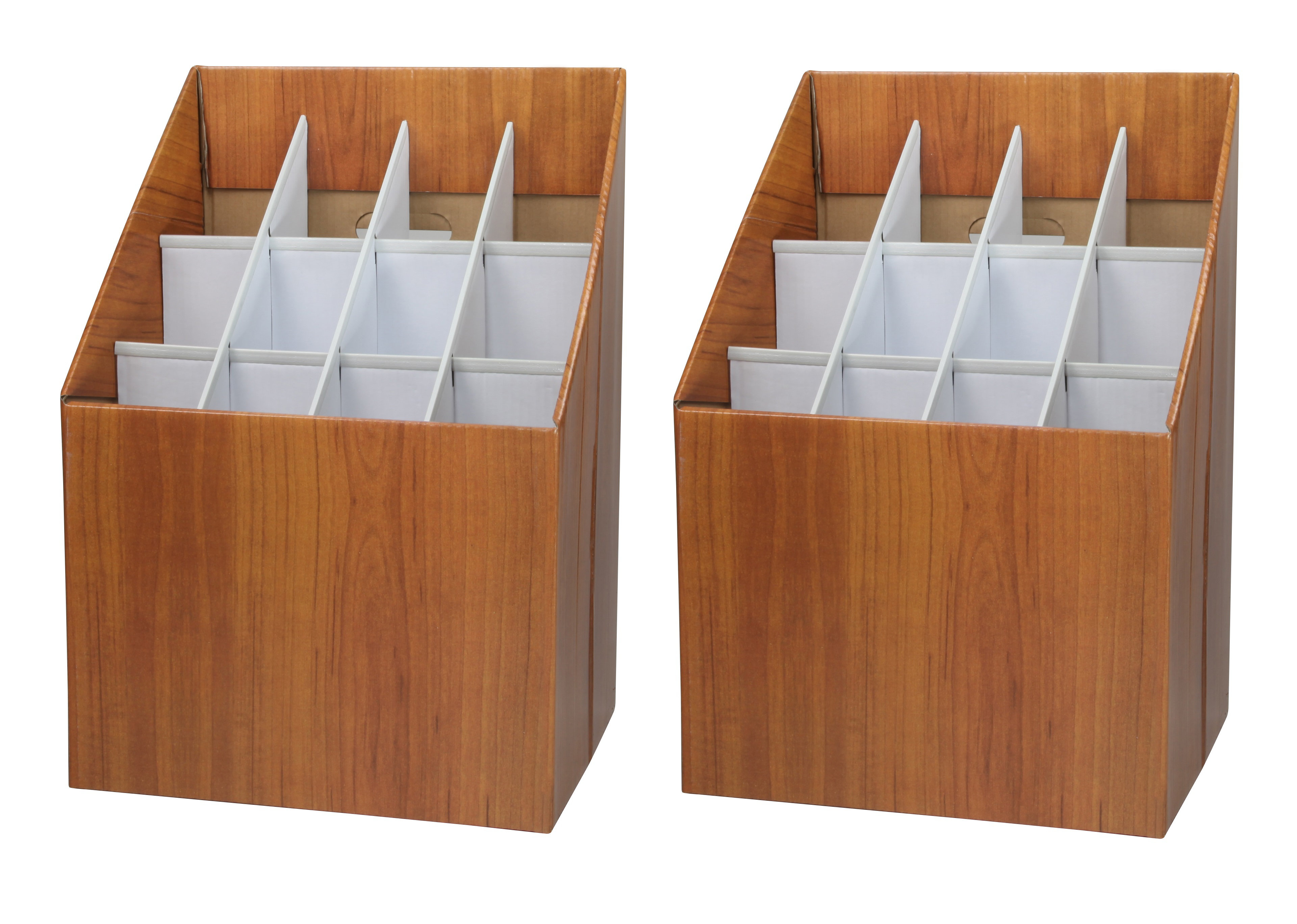 Adiroffice 12-Slot Upright Blueprint Map Roll File Corrugated Storage ...