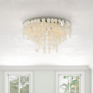 Mistana™ Icarus 3 - Light 16" Unique/Statement Tiered Flush Mount ...