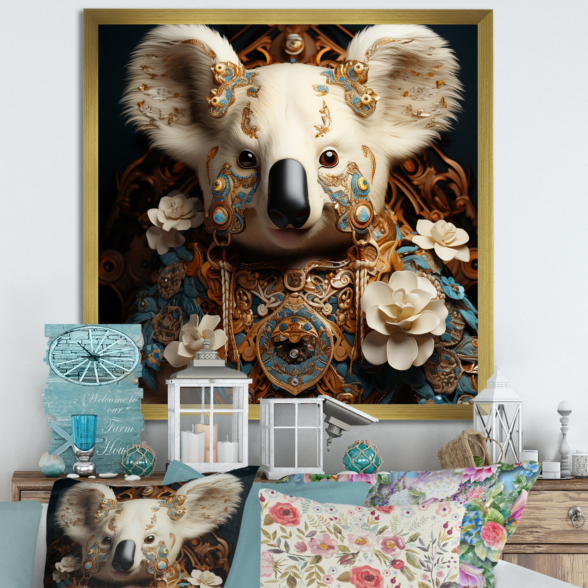 Trinx King Koala Blooms 1 - Koala Animal Wall Art - Wayfair Canada