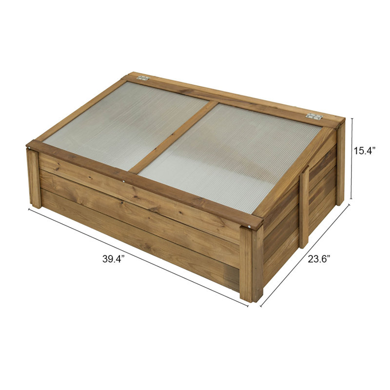 Tierra Garden Wooden Cold Frame 39.4"Wx23.6"Dx15.4"H | Wayfair