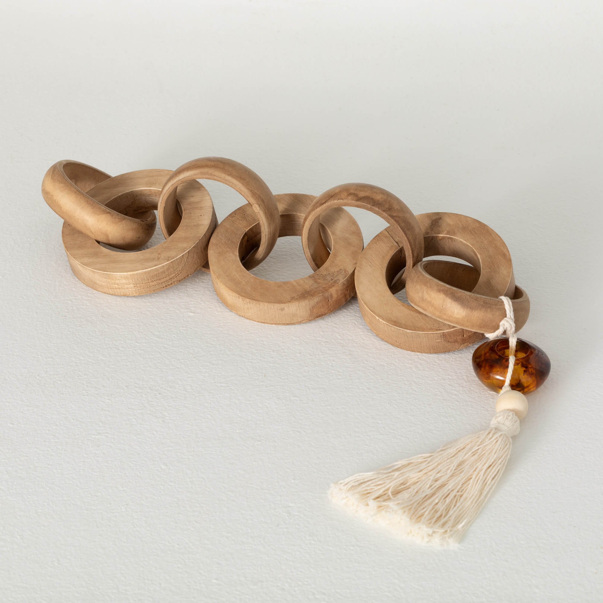 August Grove® Large Wood Novelty Chain 3"H; Brown | Wayfair
