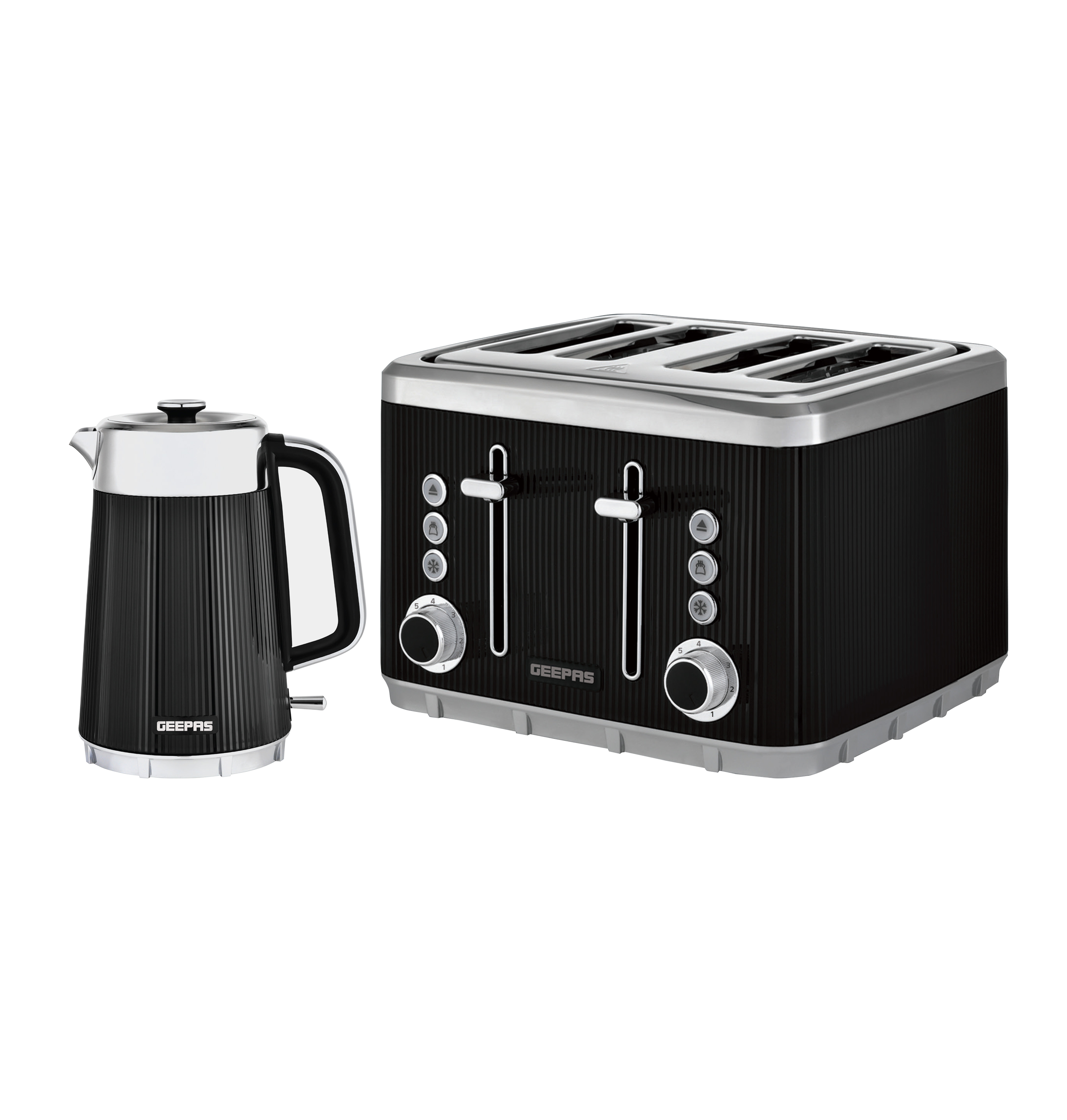Geepas Arcus Kitchen Set 1.7L 3000W Electric Kettle, 1860W 4 Slice ...
