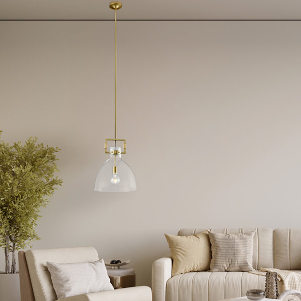 Mercer41 Pualani 1 - Light Gold Simple Pendant | Wayfair