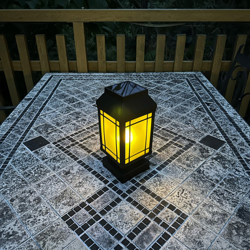 Winston Porter Jianle Black 1 -Light 10" H Solar Powered Integrated LED ...