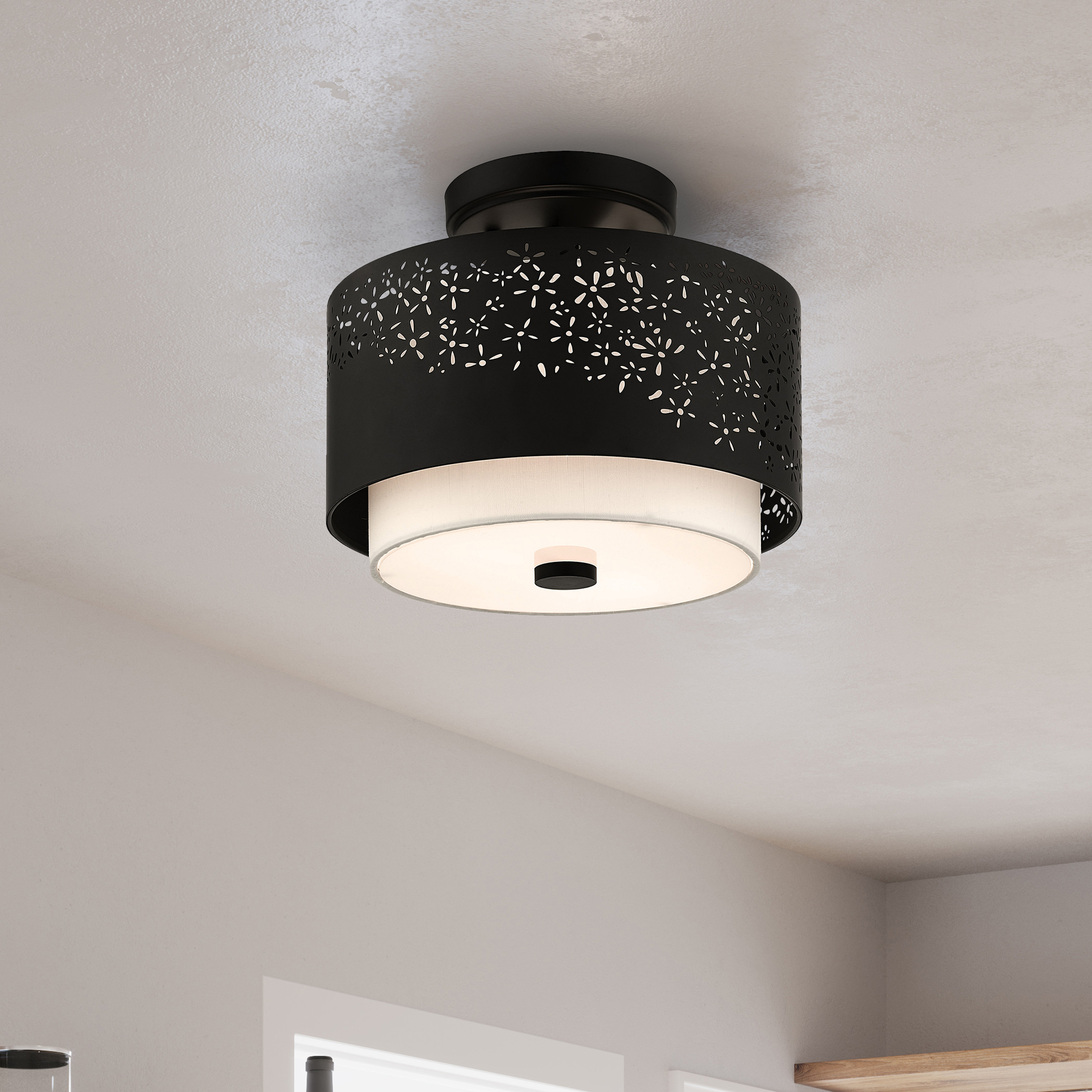 Latitude Run® Bevil 2 - Light Drum Semi Flush Mount - Wayfair Canada