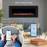 Symple Stuff Modern Wall-Mounted And Recessed Electric Fireplace ...