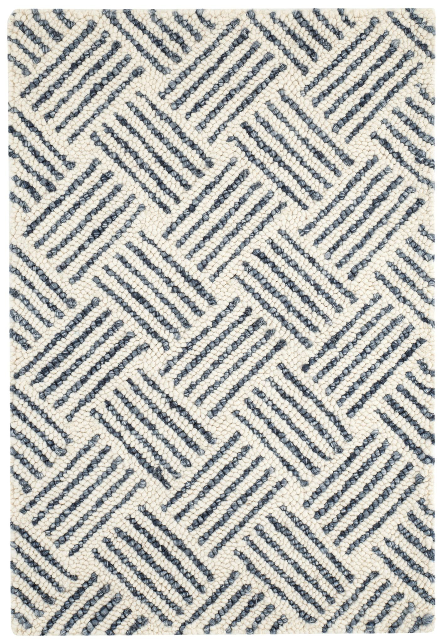 Dash and Albert Rugs Layers Indigo Hand Hooked Wool Rug | Wayfair